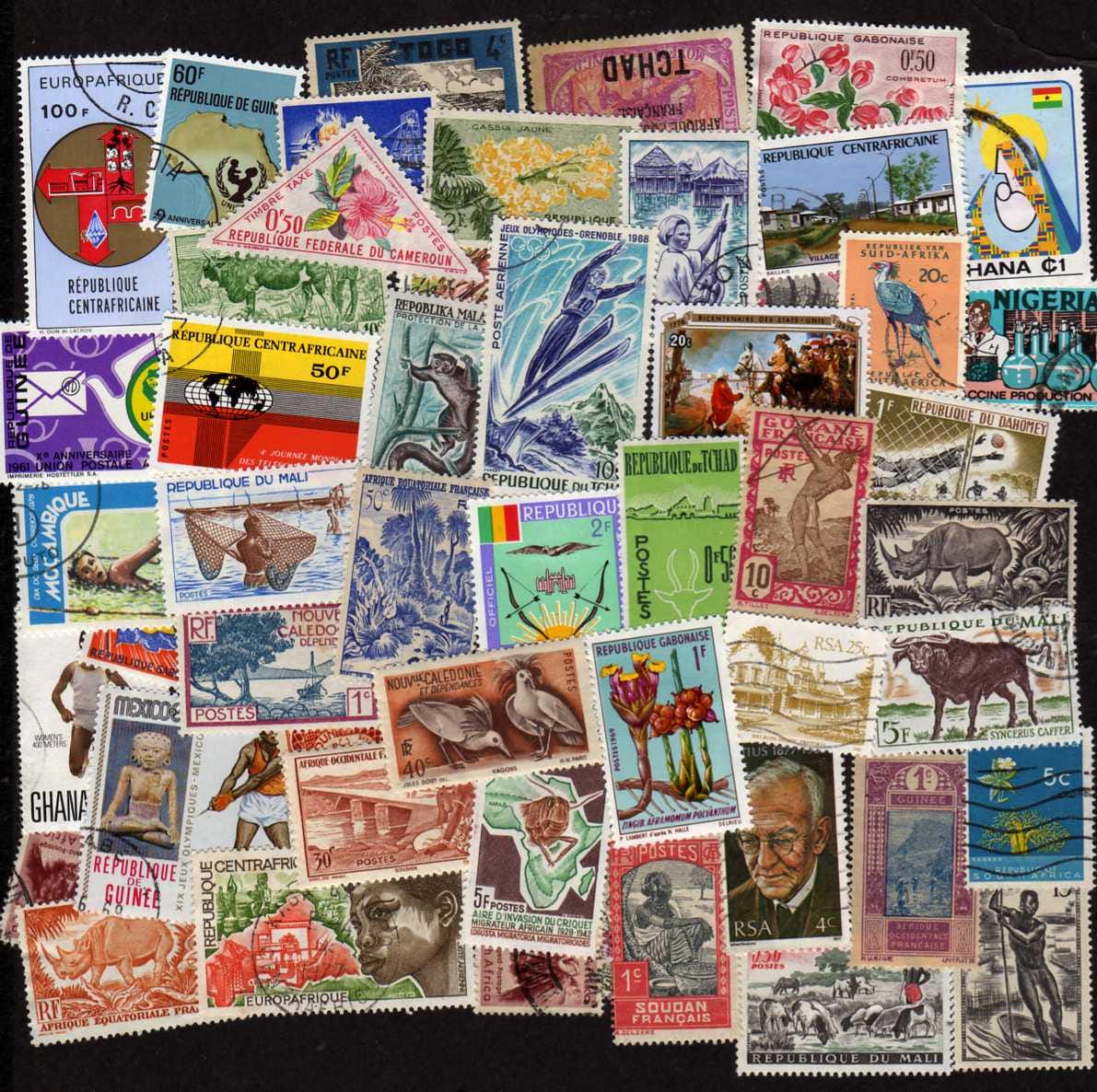 Africa Stamps, 50 Diff, Africa Postage Stamps, African Stamps,african ...