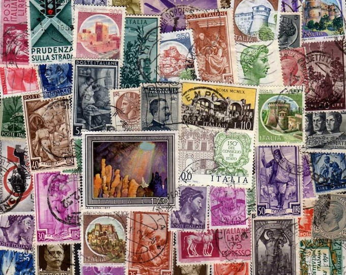 Italy Stamps, 50 Diff, Italy Postage Stamps, Italian Stamps, Italian ...