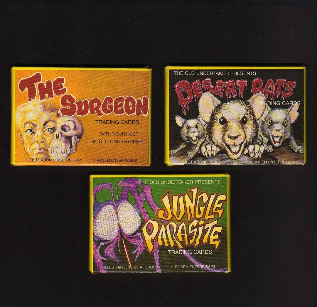Lot of 3 Unopened Midnight Madness Rosem Trading Card Packs, 1990, Non ...