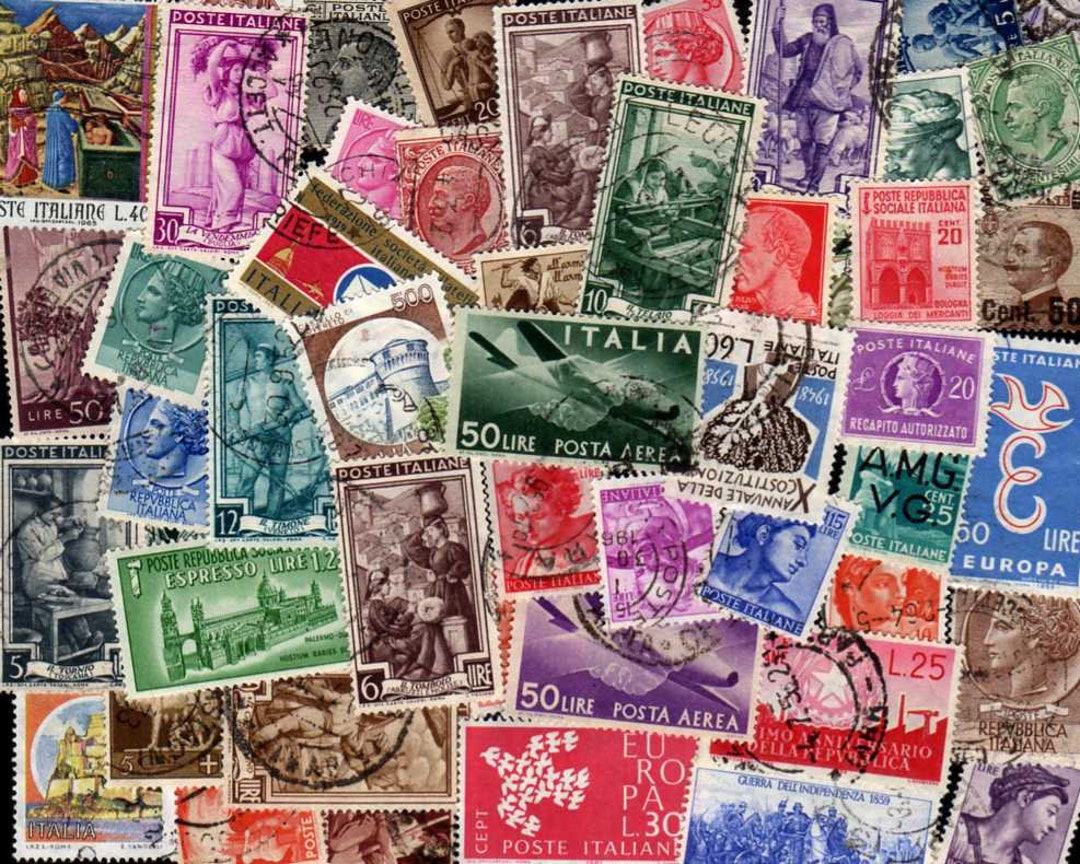 Italy Stamps, 50 Diff, Italy Postage Stamps, Italian Stamps, Italian ...
