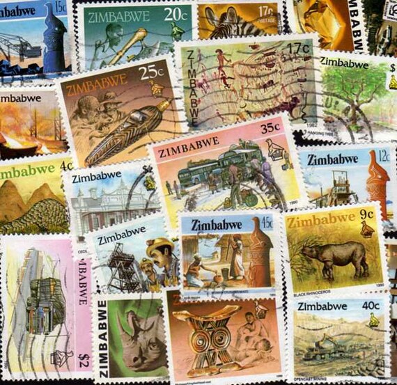 Zimbabwe Stamps20 Diff Africa Stamps African Postage - Etsy