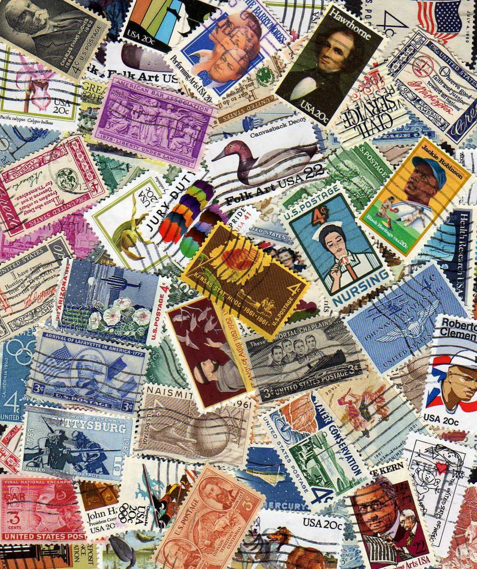 US Stamps 100 Diff All LARGE Us Postage Stamps Postage - Etsy