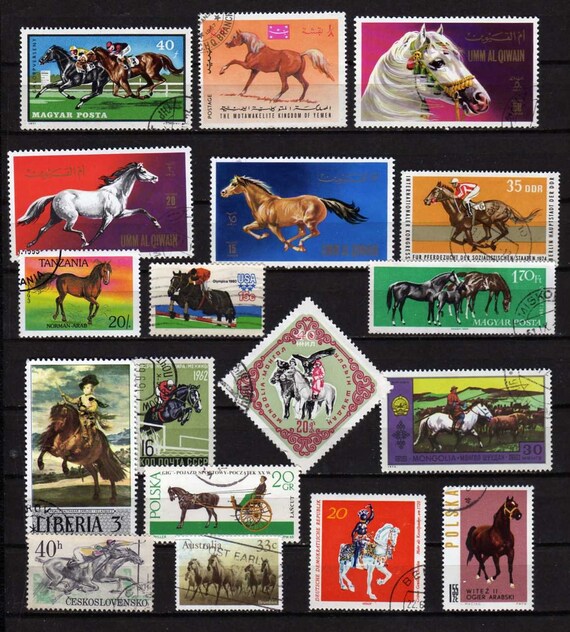 Horse Stamps Horse Postage Stamps Horses Horses Postage | Etsy