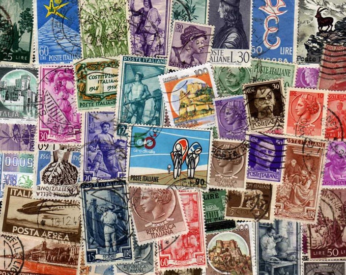 Italy Stamps, 50 Diff, Italy Postage Stamps, Italian Stamps, Italian ...