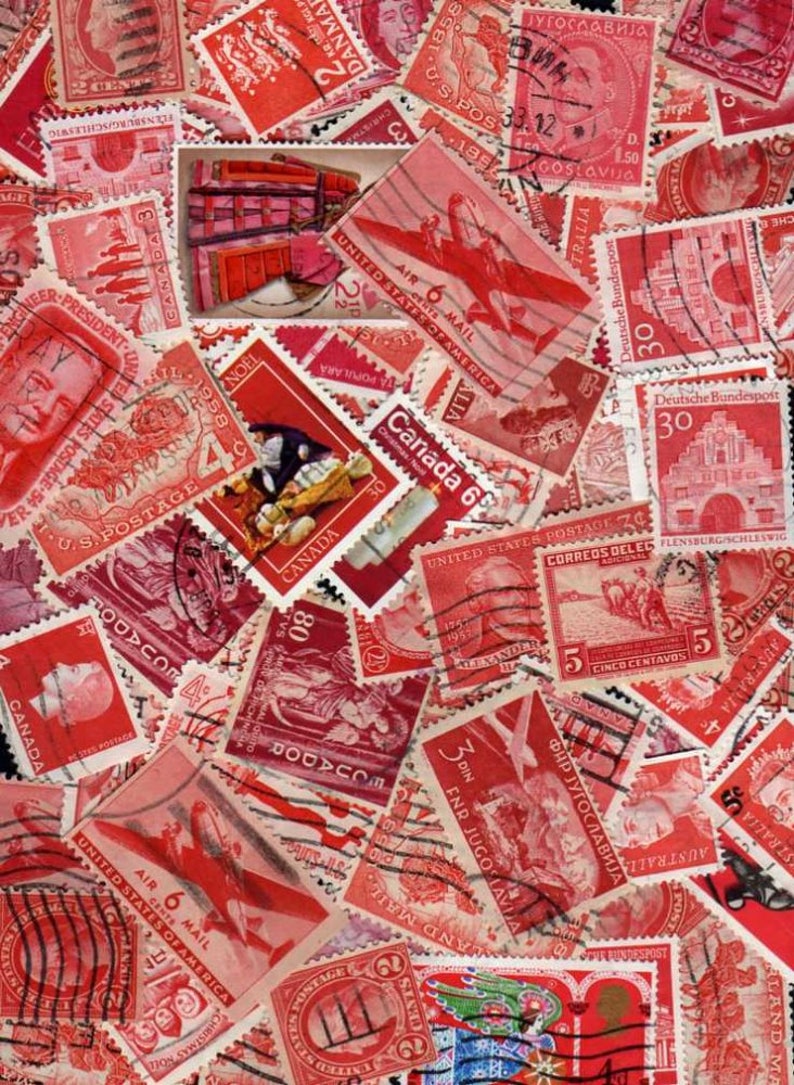 Red Stamps, Red Postage Stamps, Reddish Stamps, Shades of Red Stamps ...