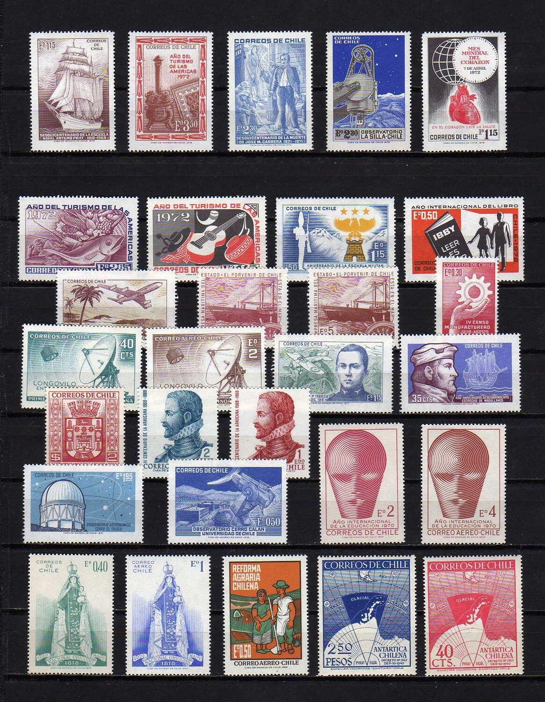 Chile Unused Stamps Chile Postage Stamps, Chile Stamps, South American ...