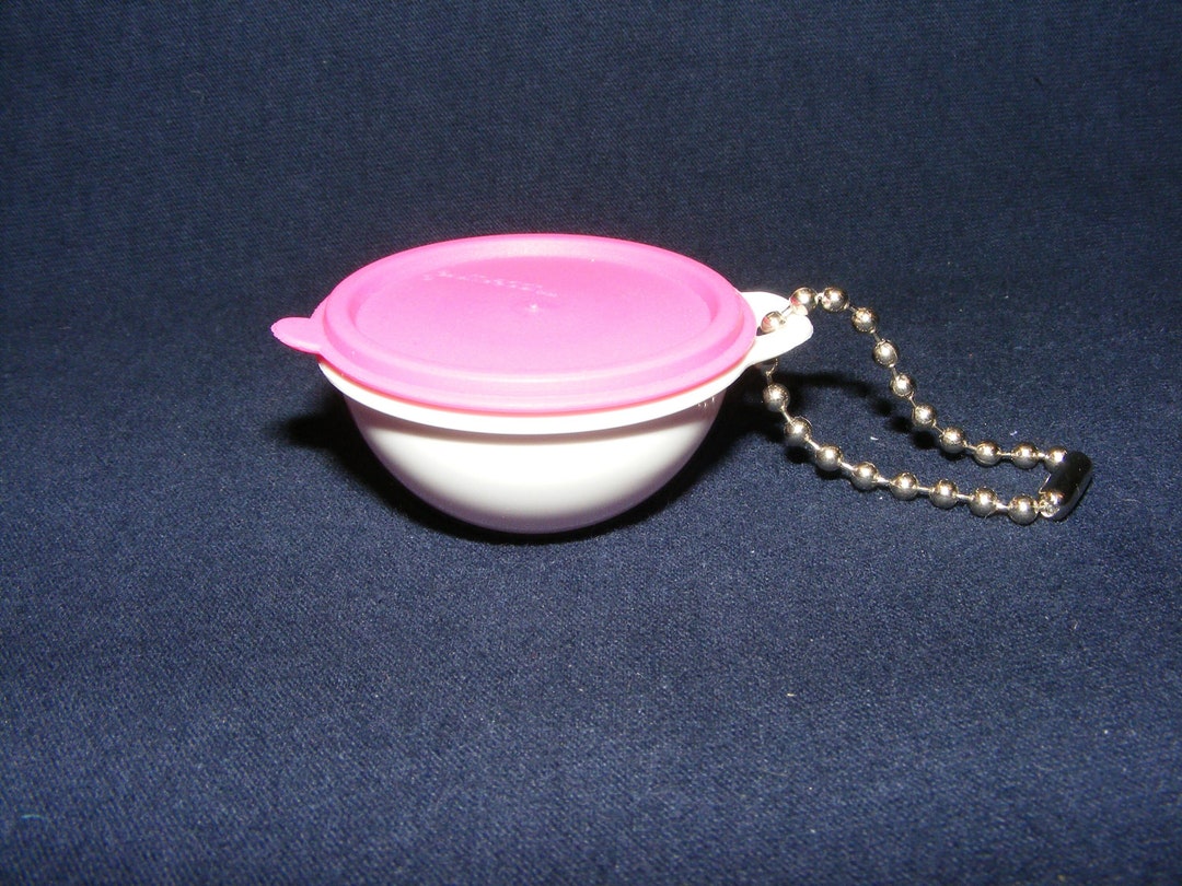 Tupperware Key Chain, Key Chain, Pill Box, Pill Case, Pill Holder, Nice ...
