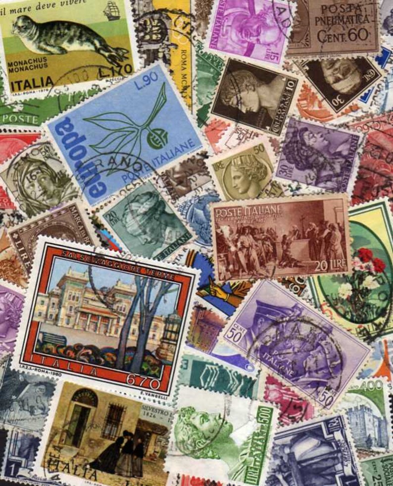 Italy Stamps 50 Diff Italy Postage Stamps Italian Stamps | Etsy