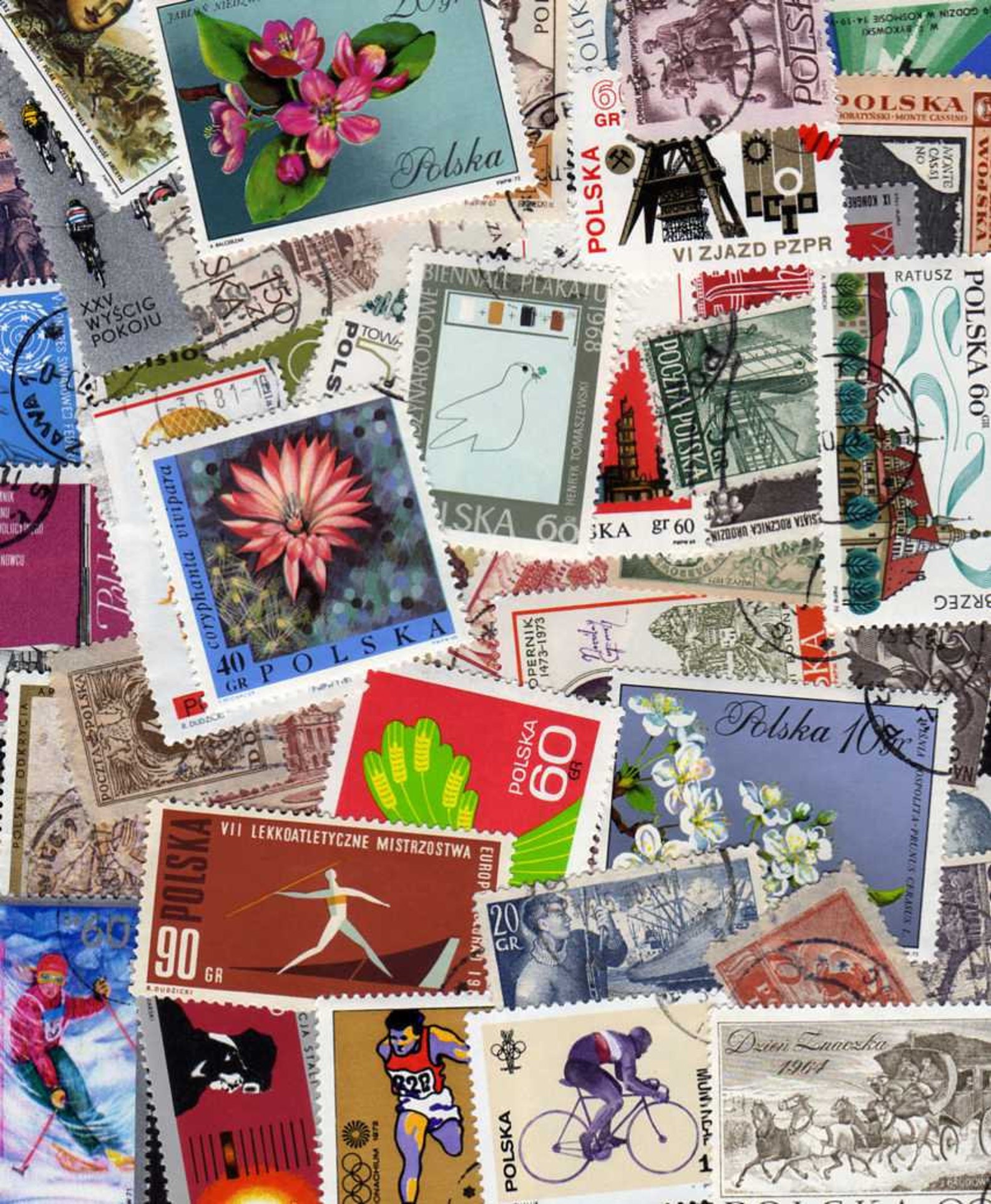 Poland Stamps 50 Diff Poland Postage Stamps Polish Stamps | Etsy