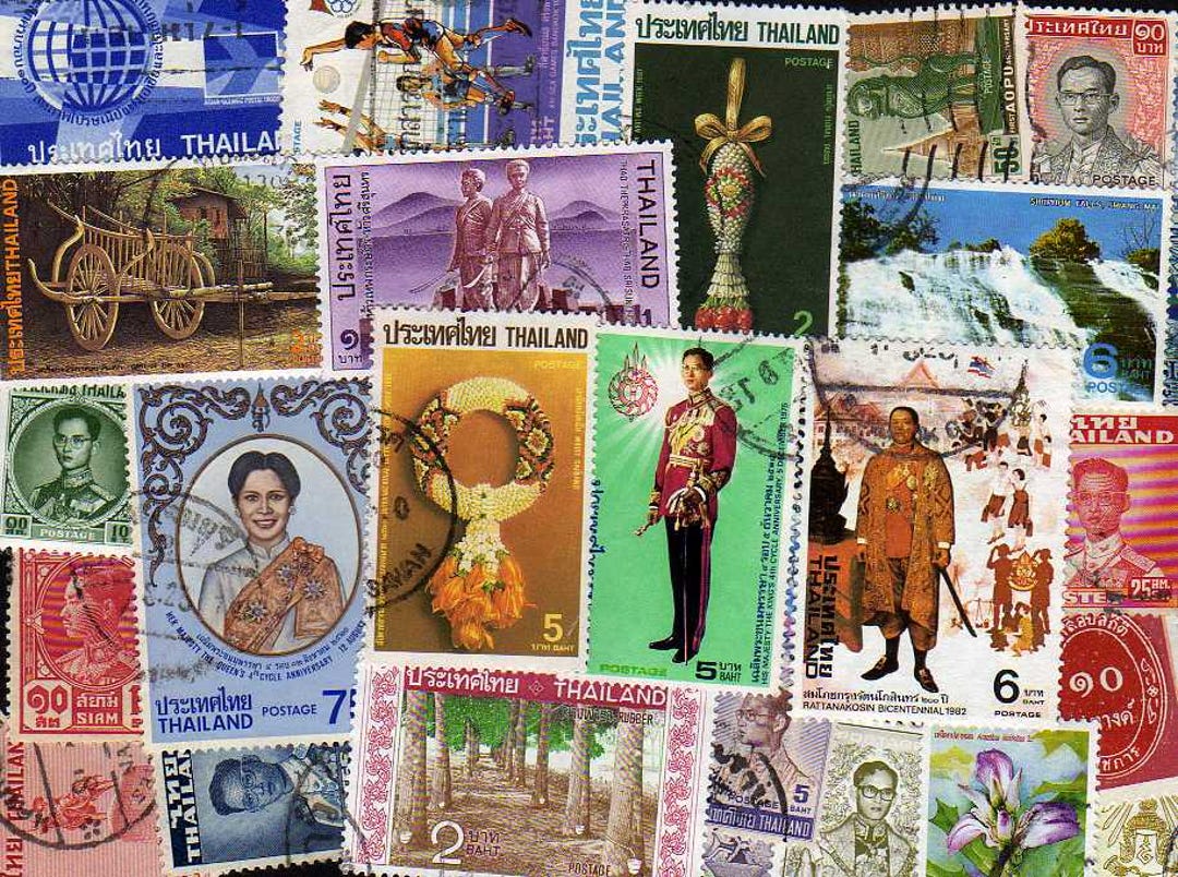Thailand Stamps, 25 Diff, Siam Stamps, Thailand Postage Stamps, Siam ...