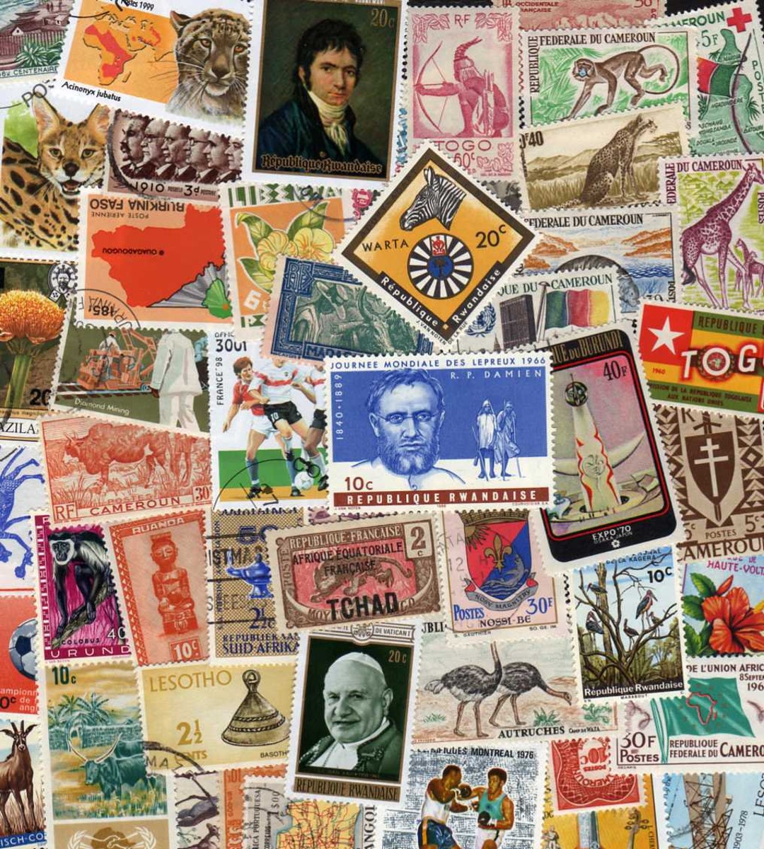 Africa Stamps 50 Diff Africa Postage Stamps African - Etsy