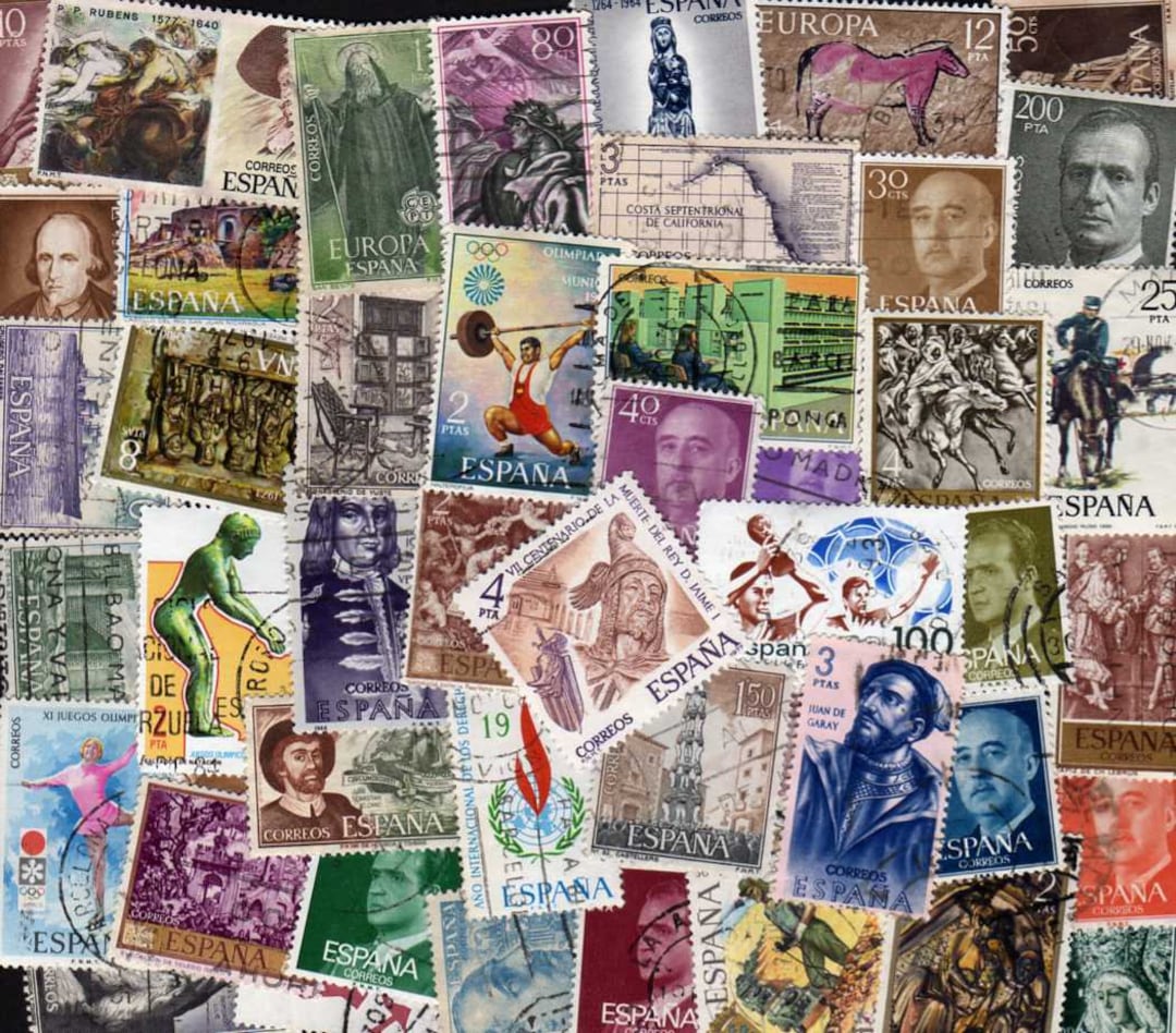 Spain Stamps,50 Diff, Spain Postage Stamps, Spanish Stamps, Spanish ...