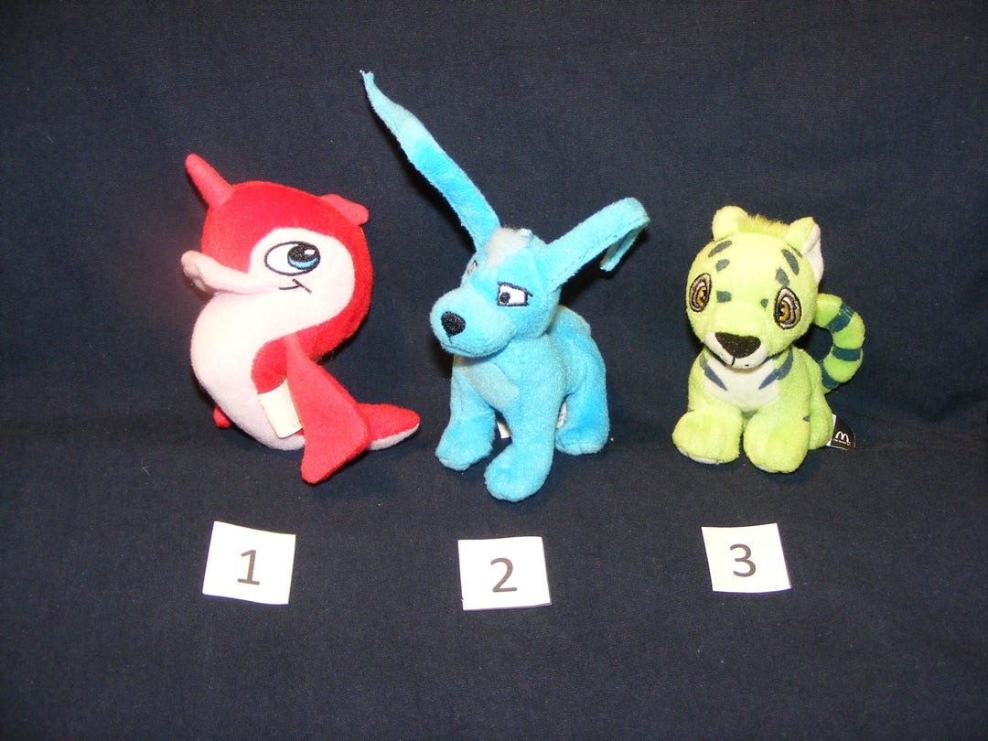 You Pick- Neopets Dolls, Red Flotsam Plushie Doll, Blue Gelert Plushie ...
