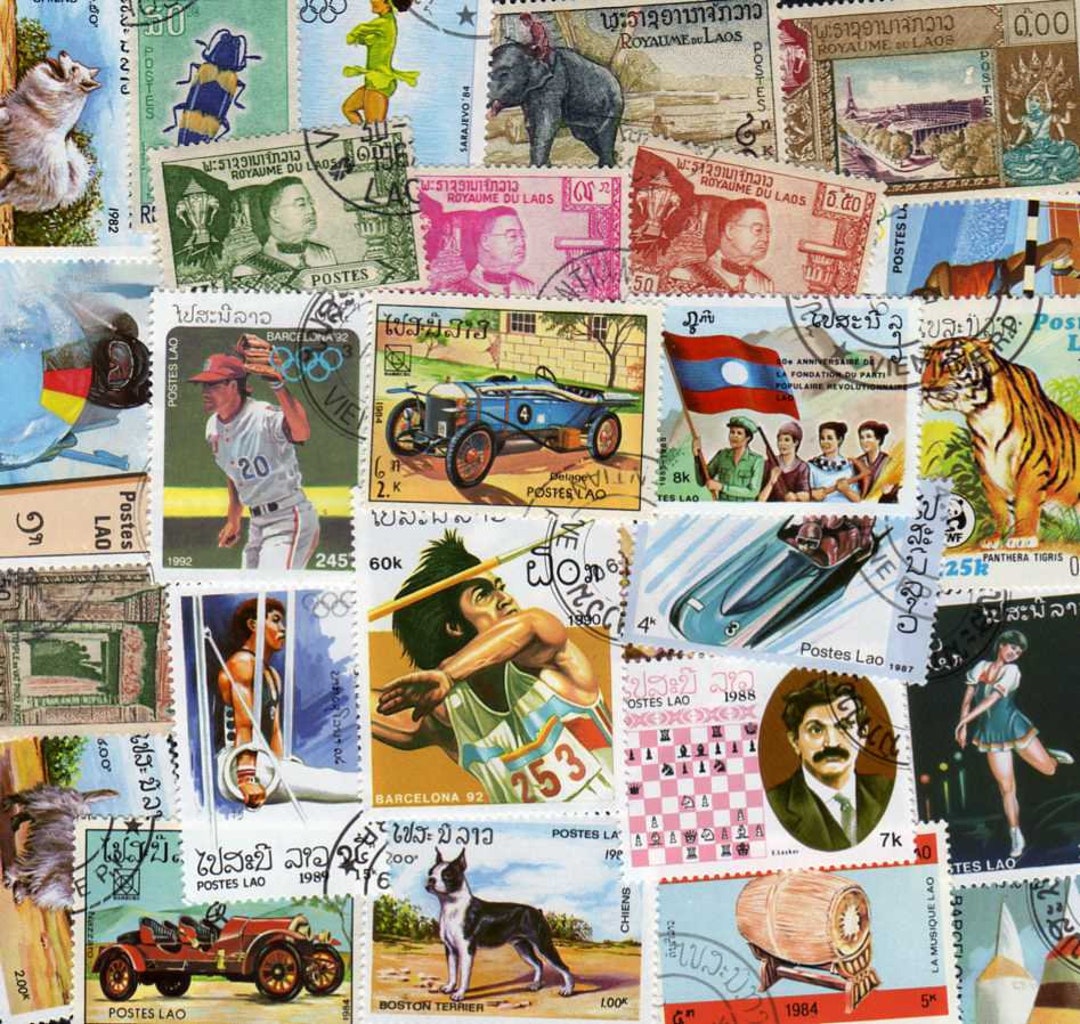 Laos Stamps, 25 Diff, Laos Postage Stamps, Asia Stamps, Asian Postage ...