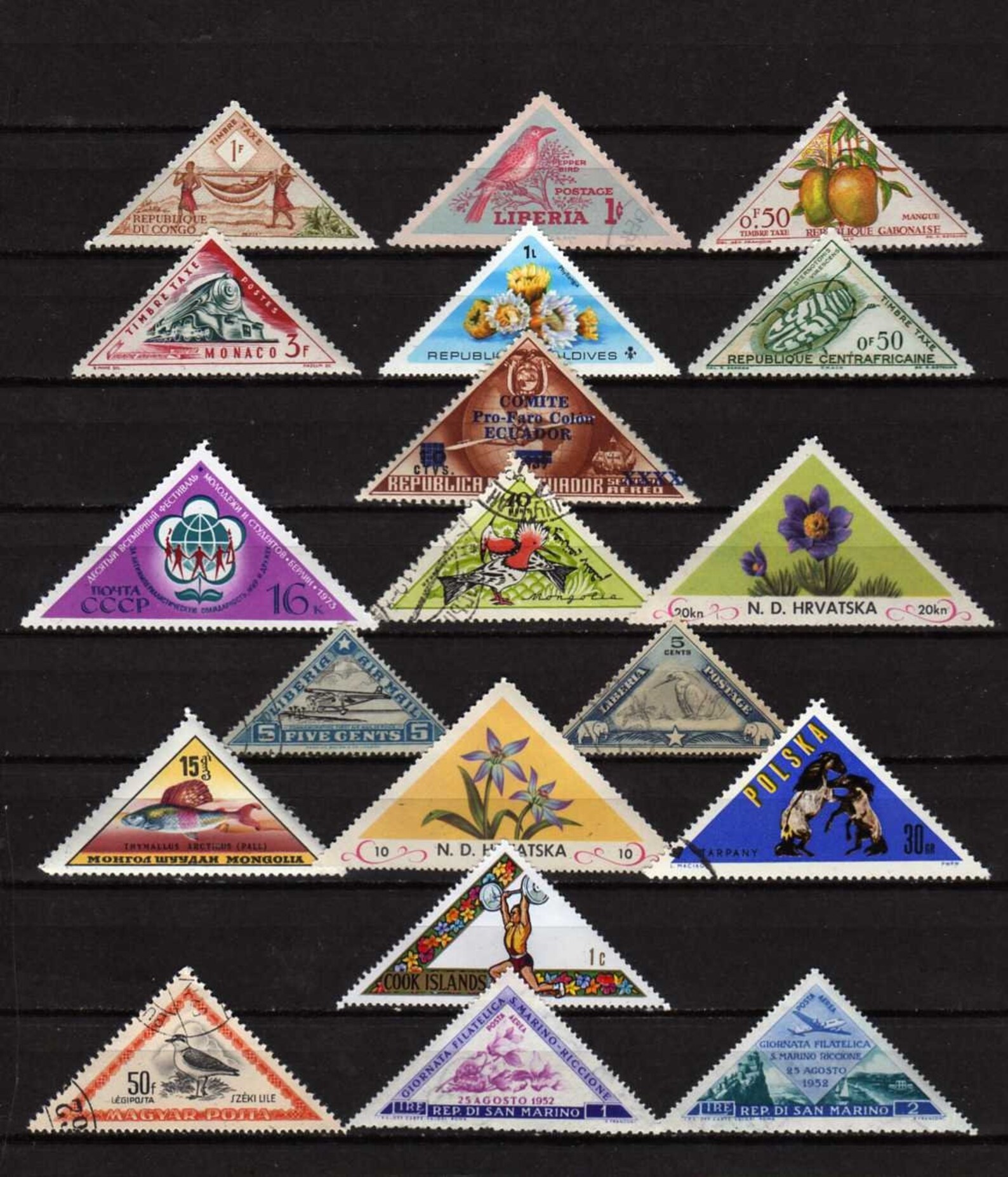 Triangular Stamps Triangle Stamps Triangle Postage Stamps - Etsy
