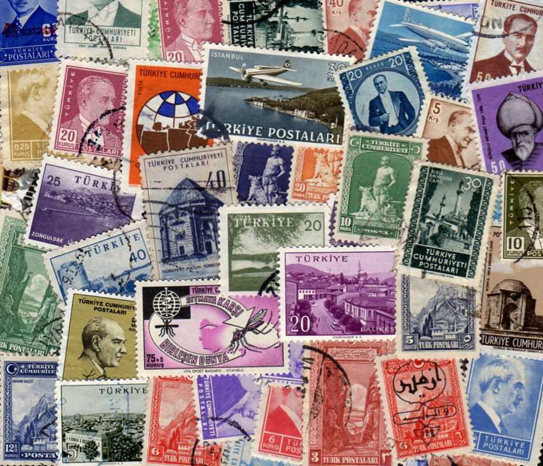 Turkey Stamps 50 Diff Turkey Postage Stamps Turkish Stamps - Etsy