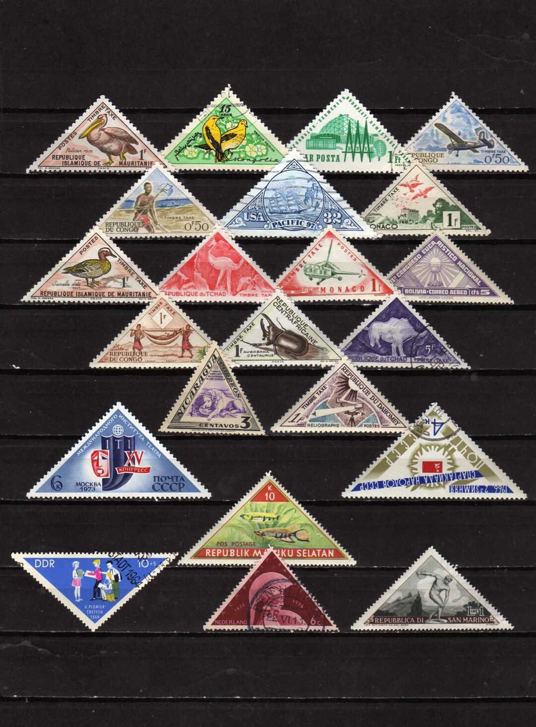 Triangular Stamps, Triangle Stamps, Triangle Postage Stamps, Triangular ...