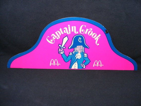 Rare Mcdonald's Hat Captain Crook Mcdonald's Vintage - Etsy