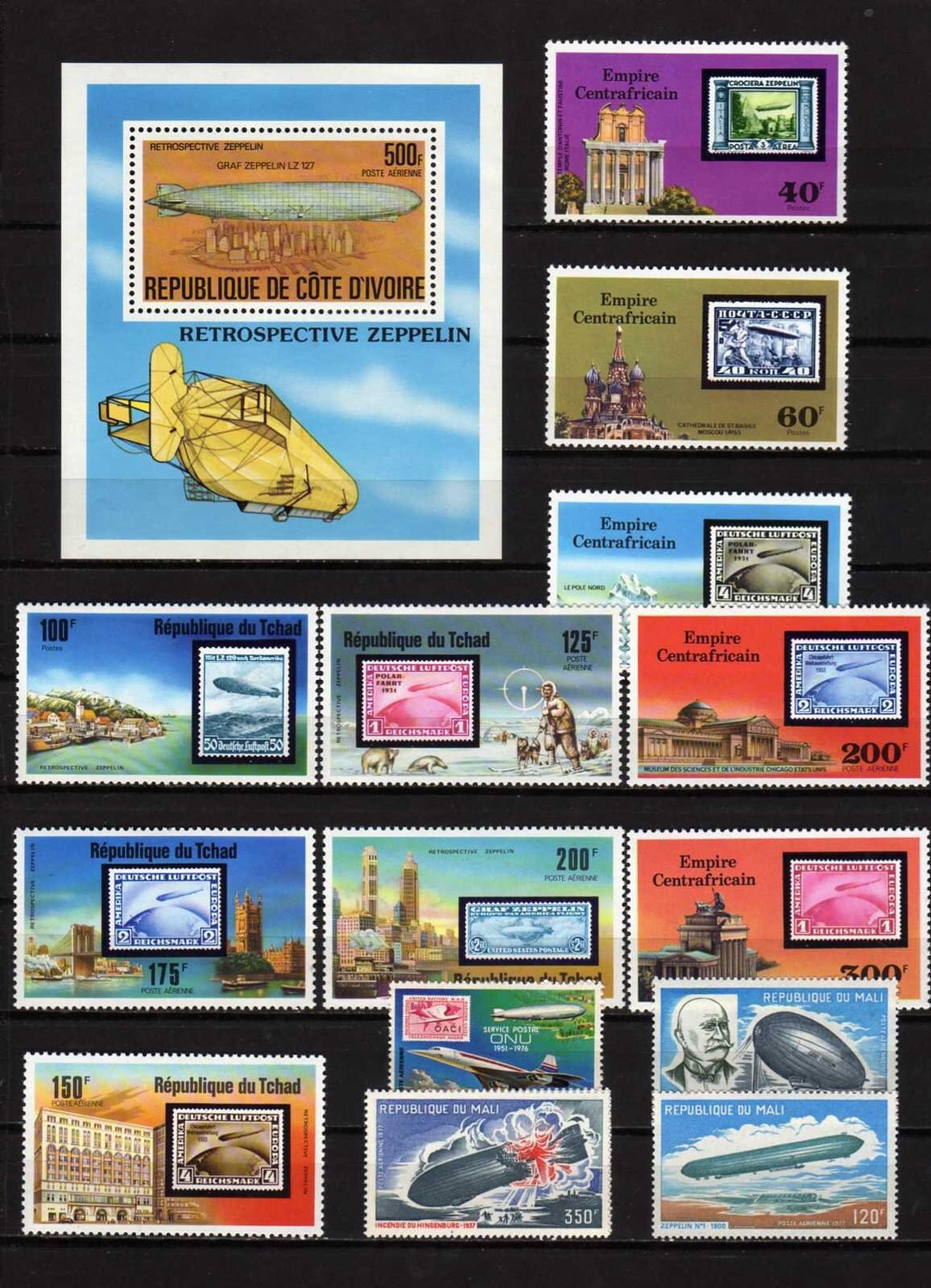 Zeppelin Stamps, Blimp Postage Stamps,zeppelin Postage Stamps, Blimps ...