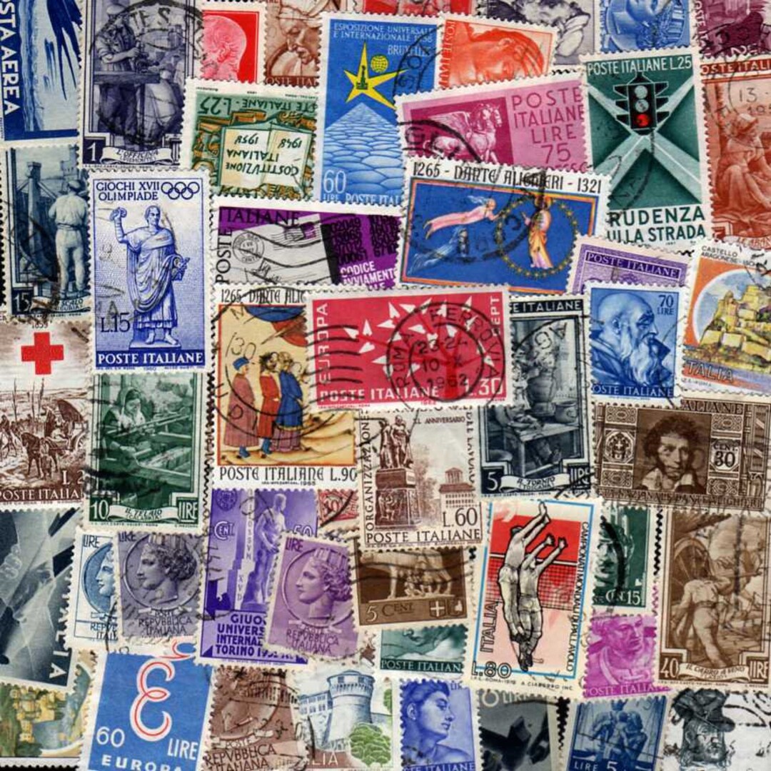 Italy Stamps, 50 Diff, Italy Postage Stamps, Italian Stamps, Italian ...