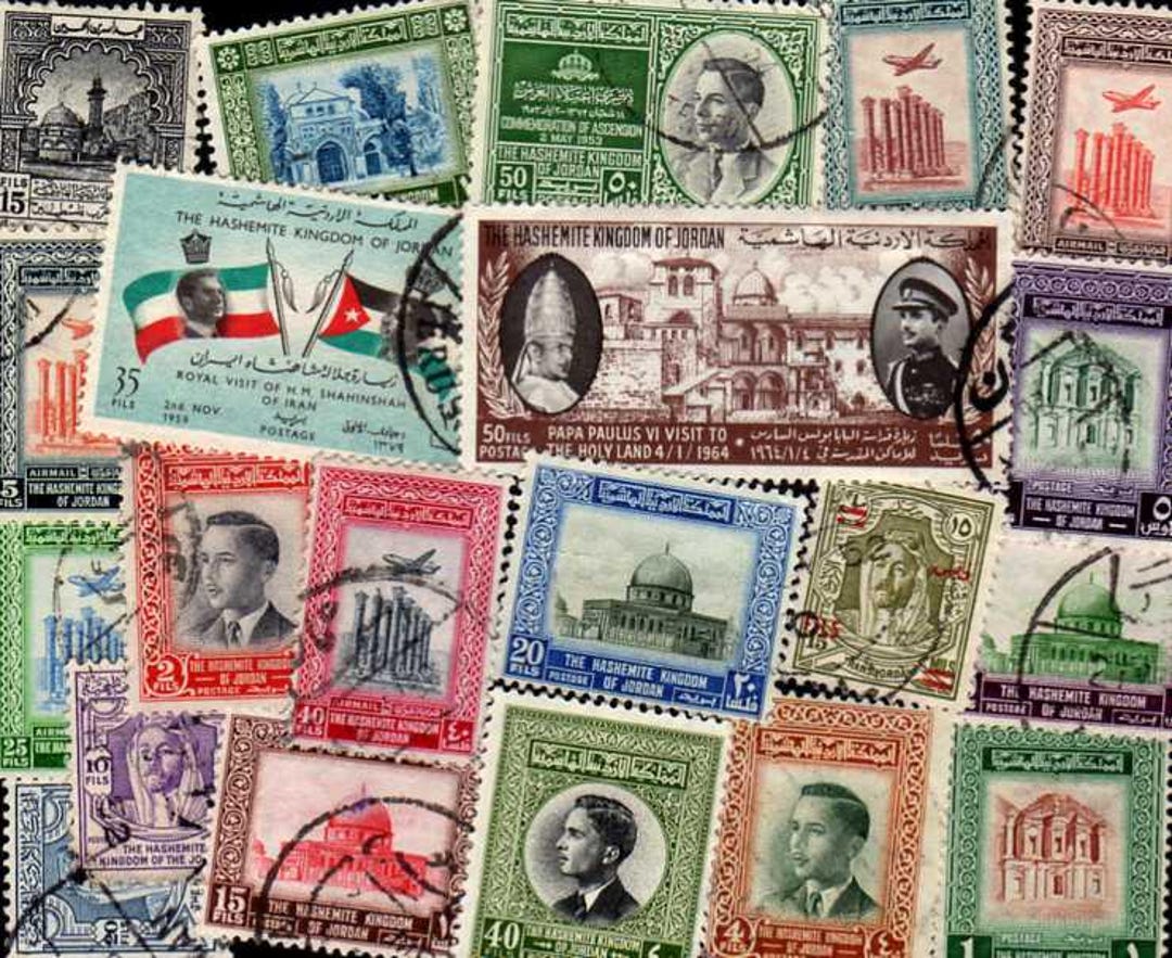 Jordan Stamps, 20 Diff. Jordan Postage Stamps, Jordanian Stamps ...