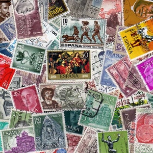 Spain Stamps50 Diff Spain Postage Stamps Spanish Stamps | Etsy