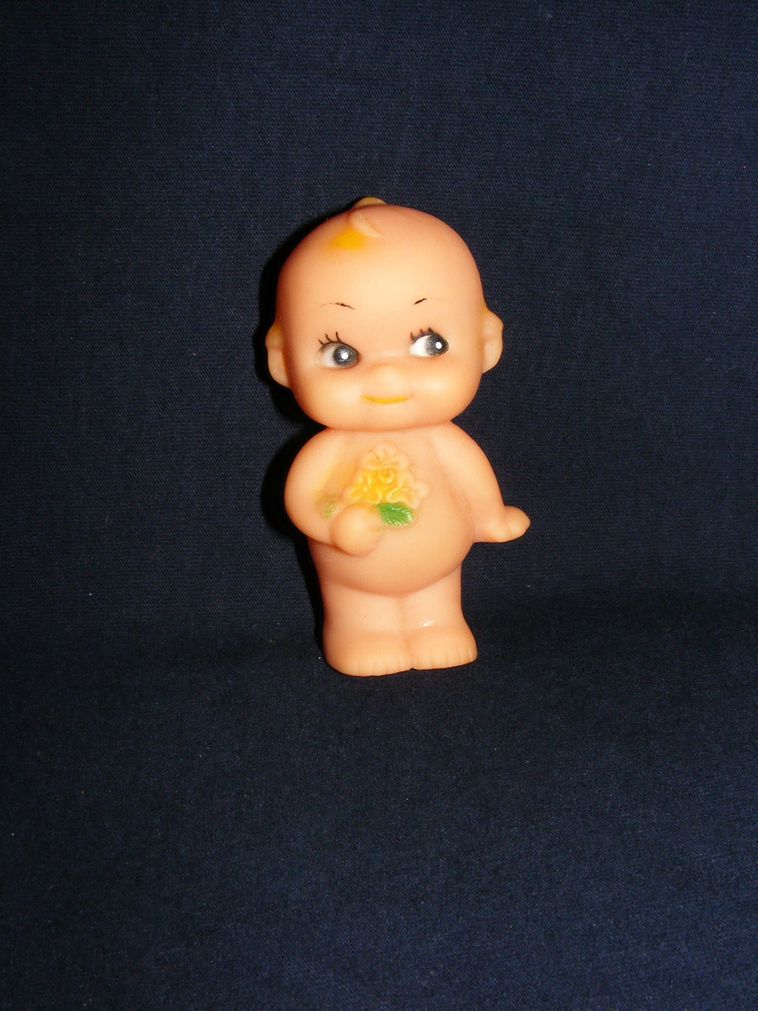Kewpie Doll, Kewpie Doll Holding Flowers, Kewpie, Soft Rubber Doll, 4 3 ...