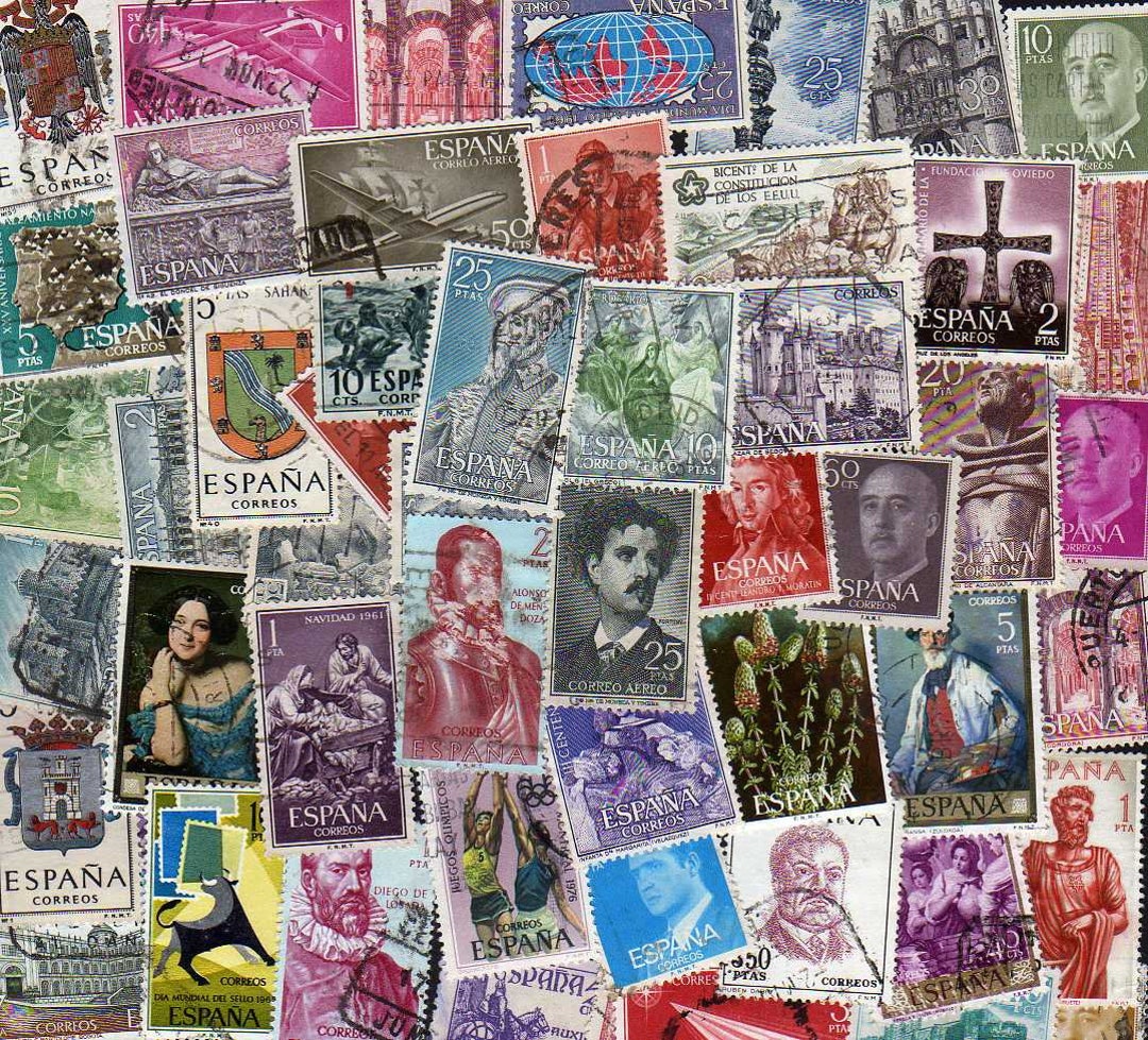 Spain Stamps,50 Diff, Spain Postage Stamps, Spanish Stamps, Spanish ...