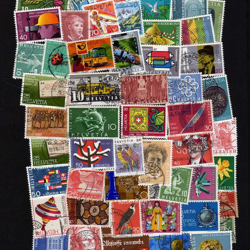 Stamps Helvetia - Etsy