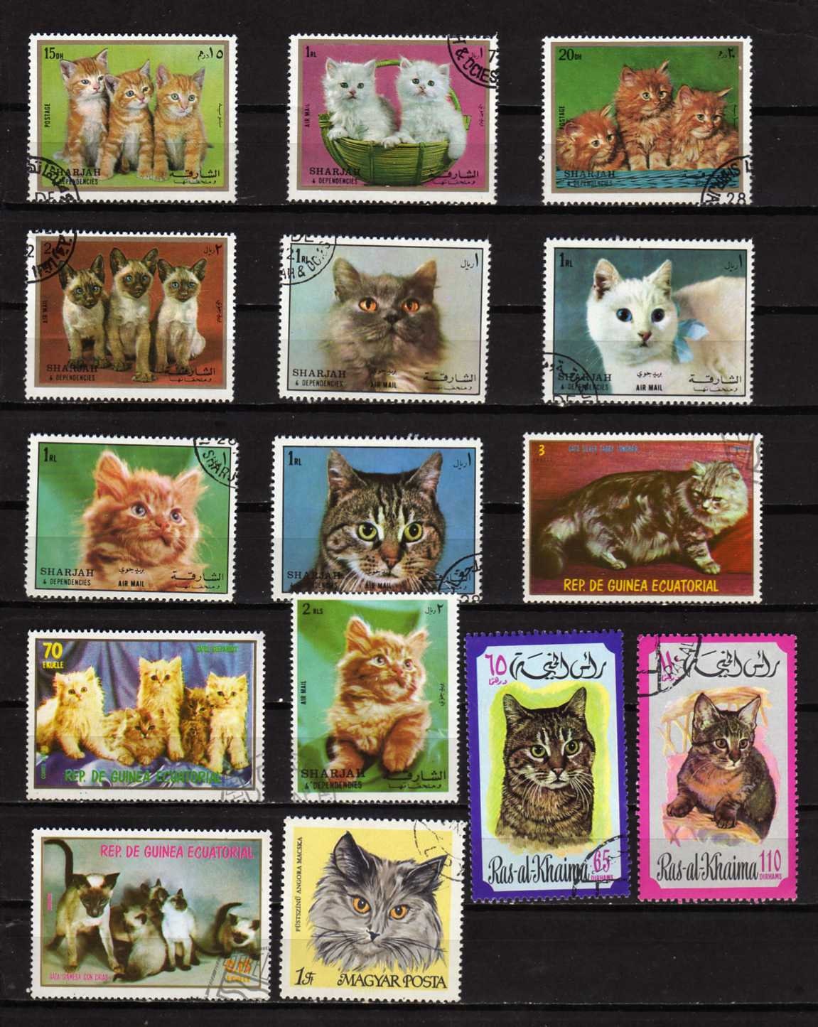Lot CAT Stamps Cats Stamps Cat Postage Stamps Postage | Etsy