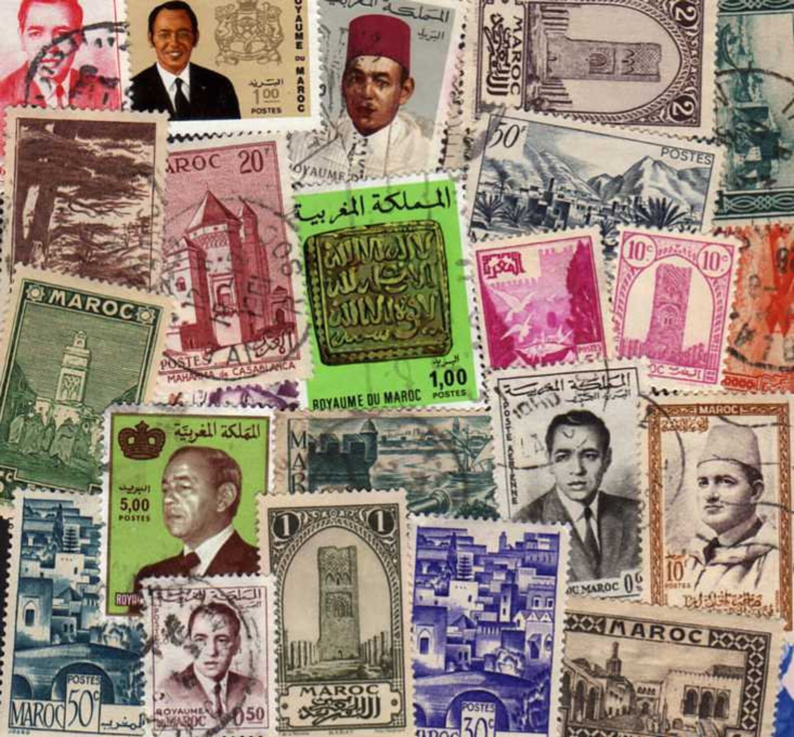 Lot 25 Diff. Morocco Stamps Maroc Morocco Postage Stamps | Etsy