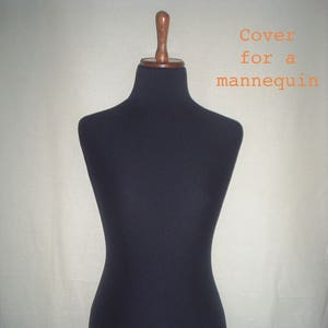 COVER for Mannequin Bust Torso Dress Form, Black With Elastin - Etsy