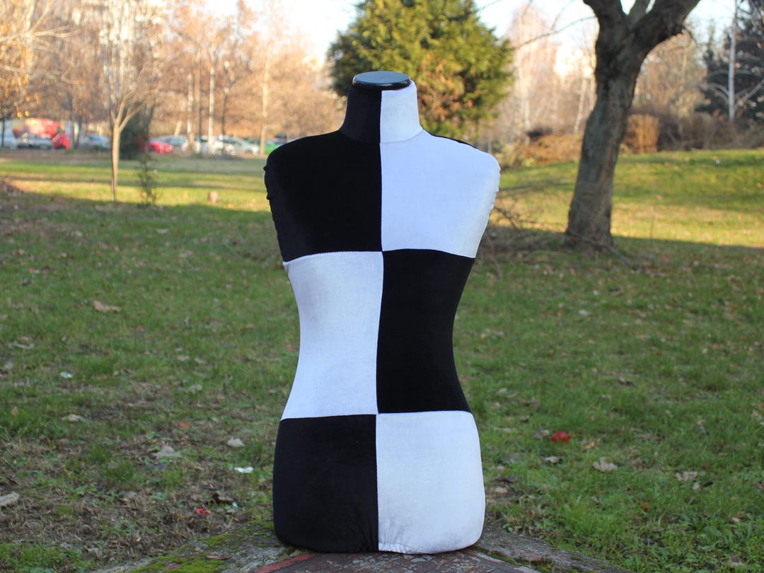 COVER for Mannequin Slip on Bust Torso Dress Form Black White Velvet - Etsy
