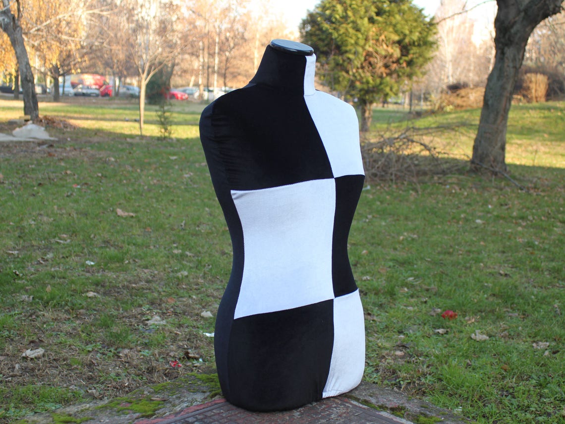COVER for Mannequin Slip on Bust Torso Dress Form Black White - Etsy