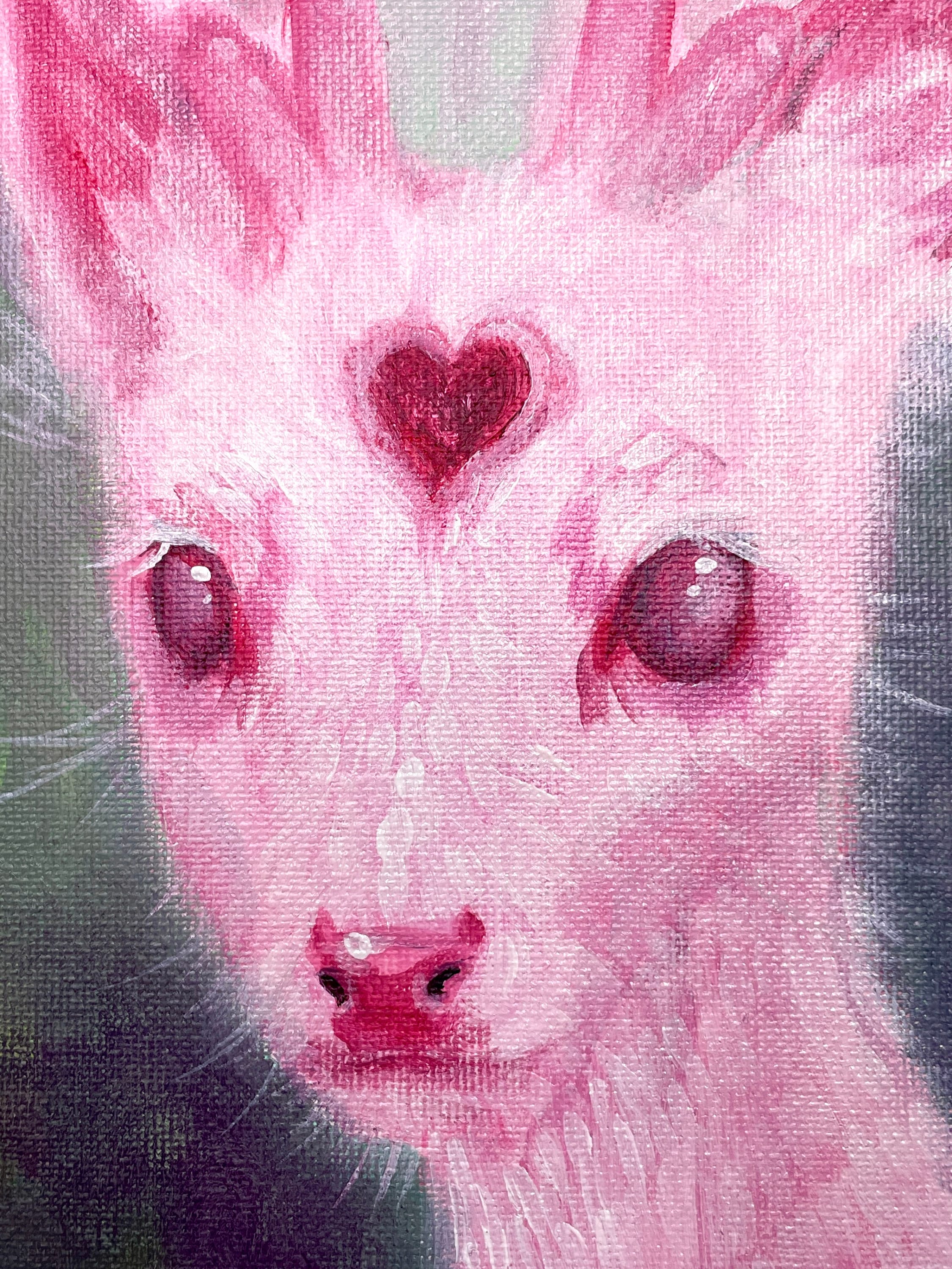 Pink Deer Painting - Etsy