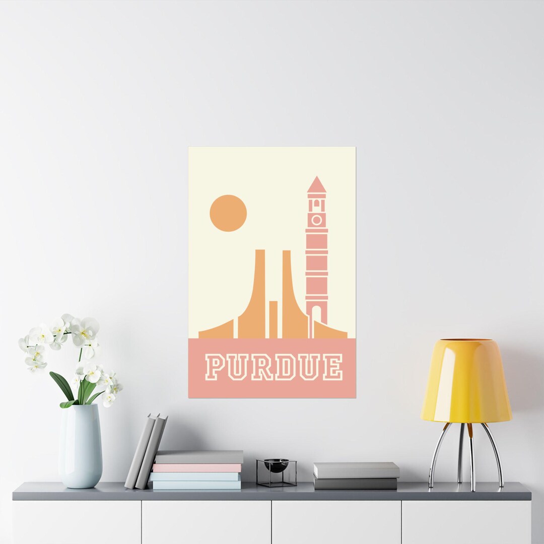 Purdue University Poster, Matte Vertical Print for College Dorms, Wall ...
