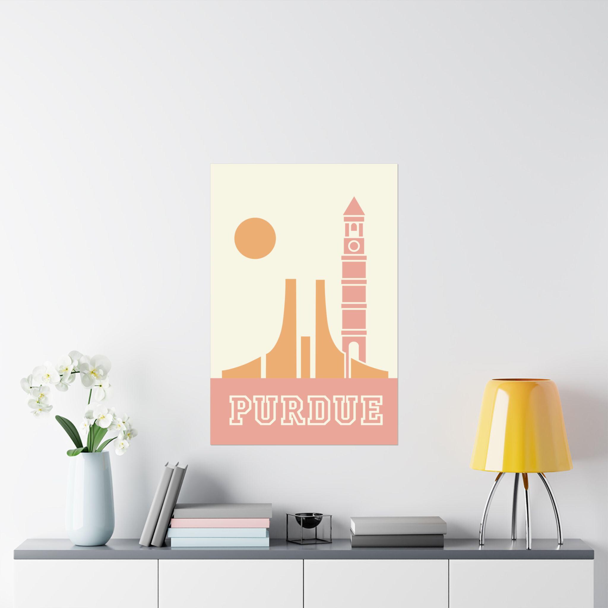 Purdue University Poster, Matte Vertical Print for College Dorms, Wall ...
