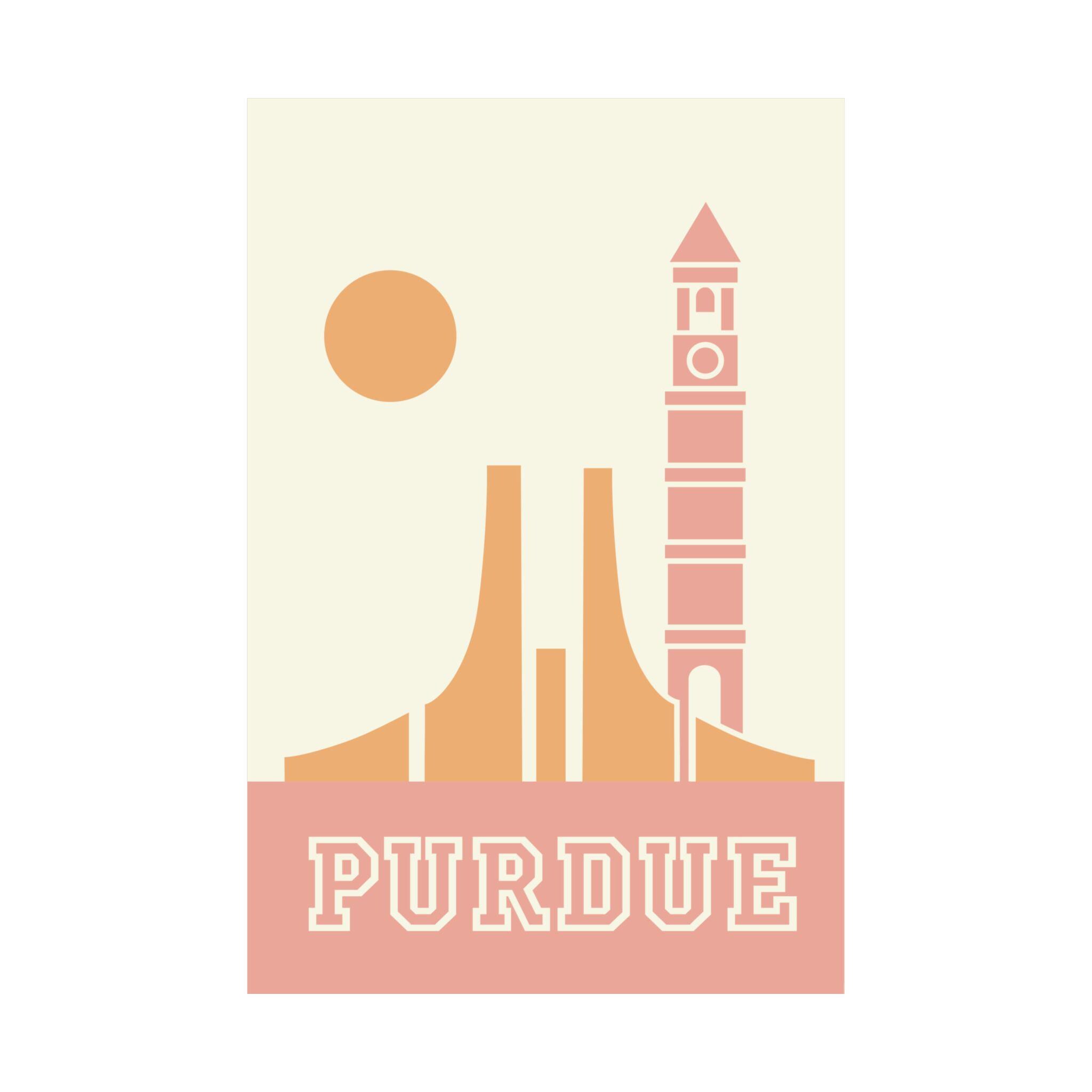 Purdue University Poster, Matte Vertical Print for College Dorms, Wall ...