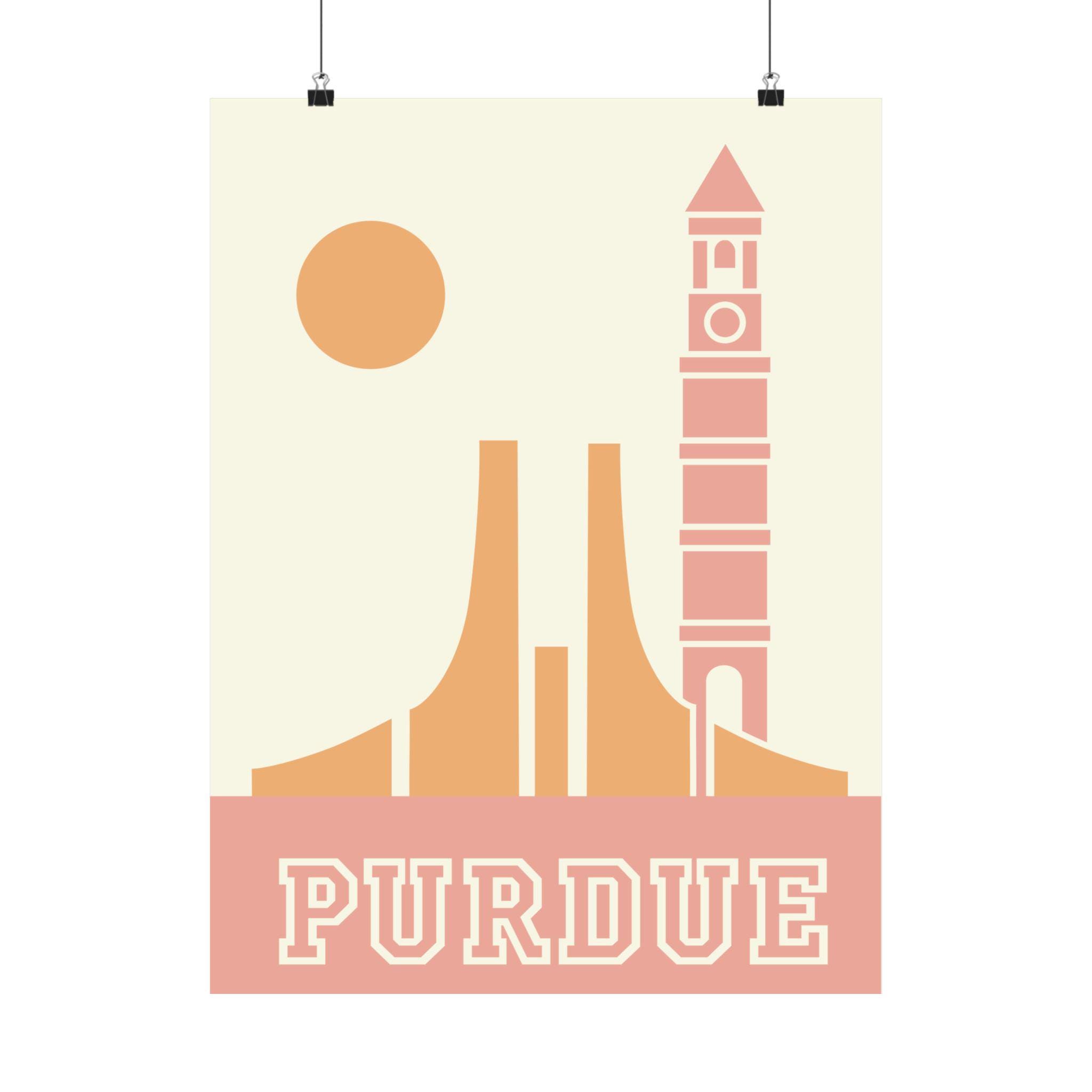 Purdue University Poster, Matte Vertical Print for College Dorms, Wall ...
