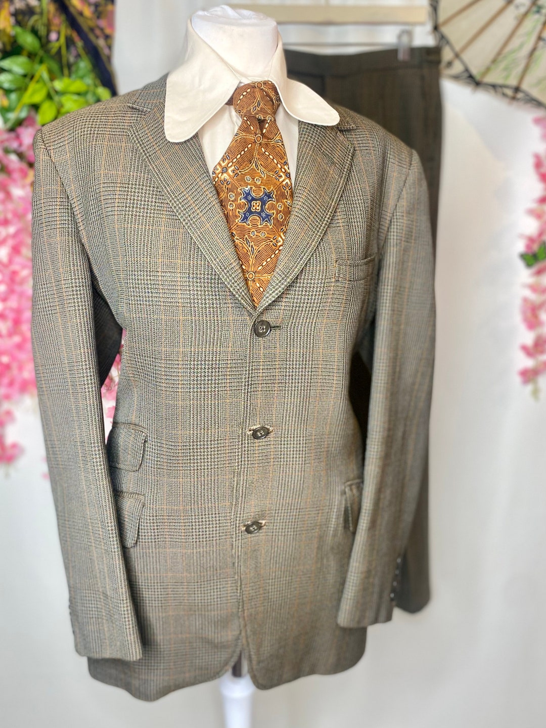 1940s Mens 2 Piece Suit, Daks Suit, Made in England, Tweed Suit - Etsy