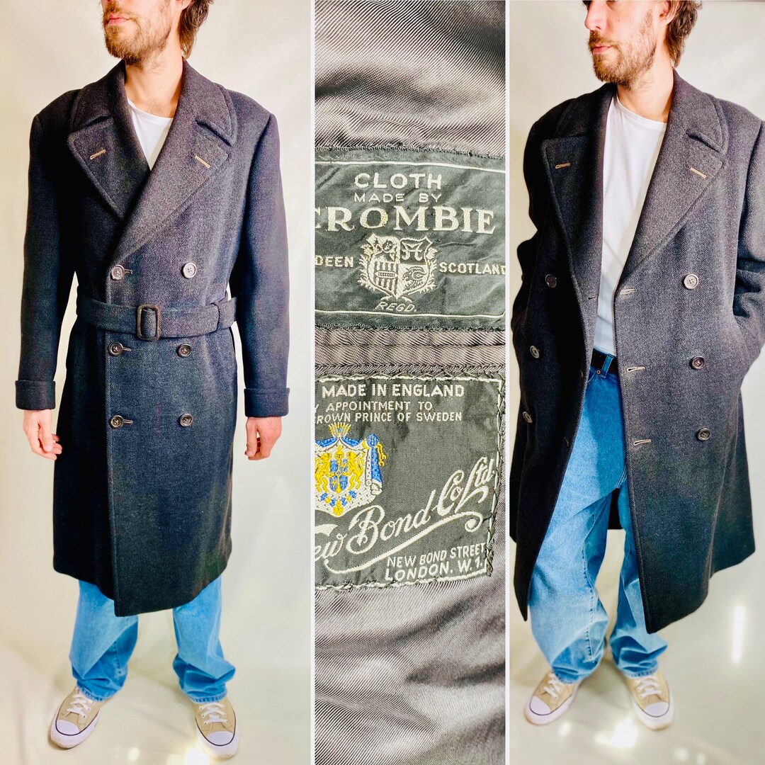 Vintage Overcoat, Size XL, Cloth Crombie, New Bond Co, Smart Coat ...