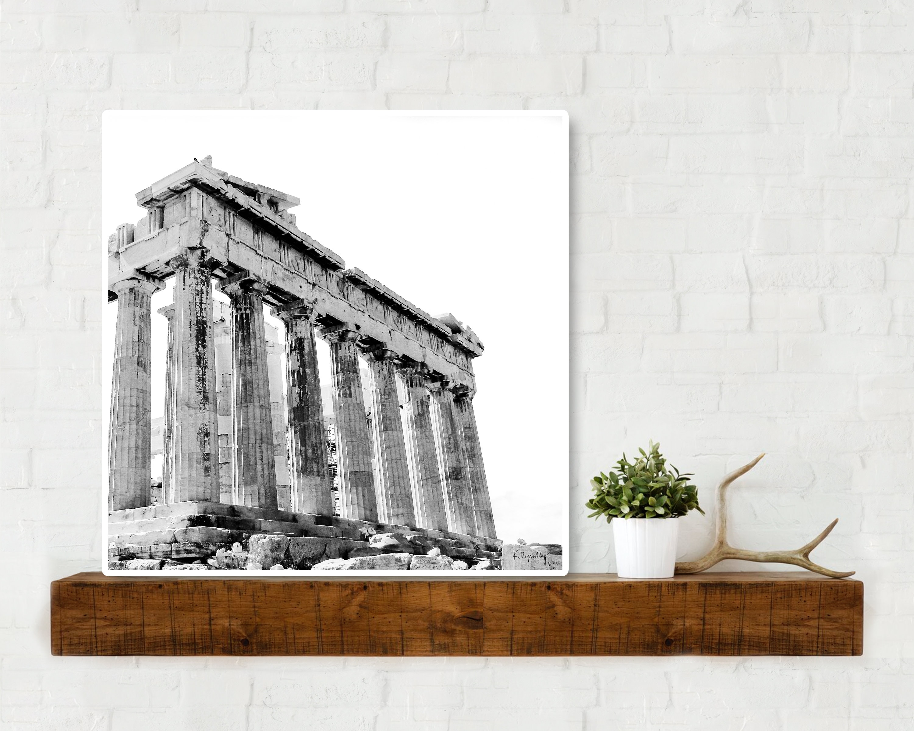 Parthenon Black and White Instant Digital Download / Printable Wall Art ...