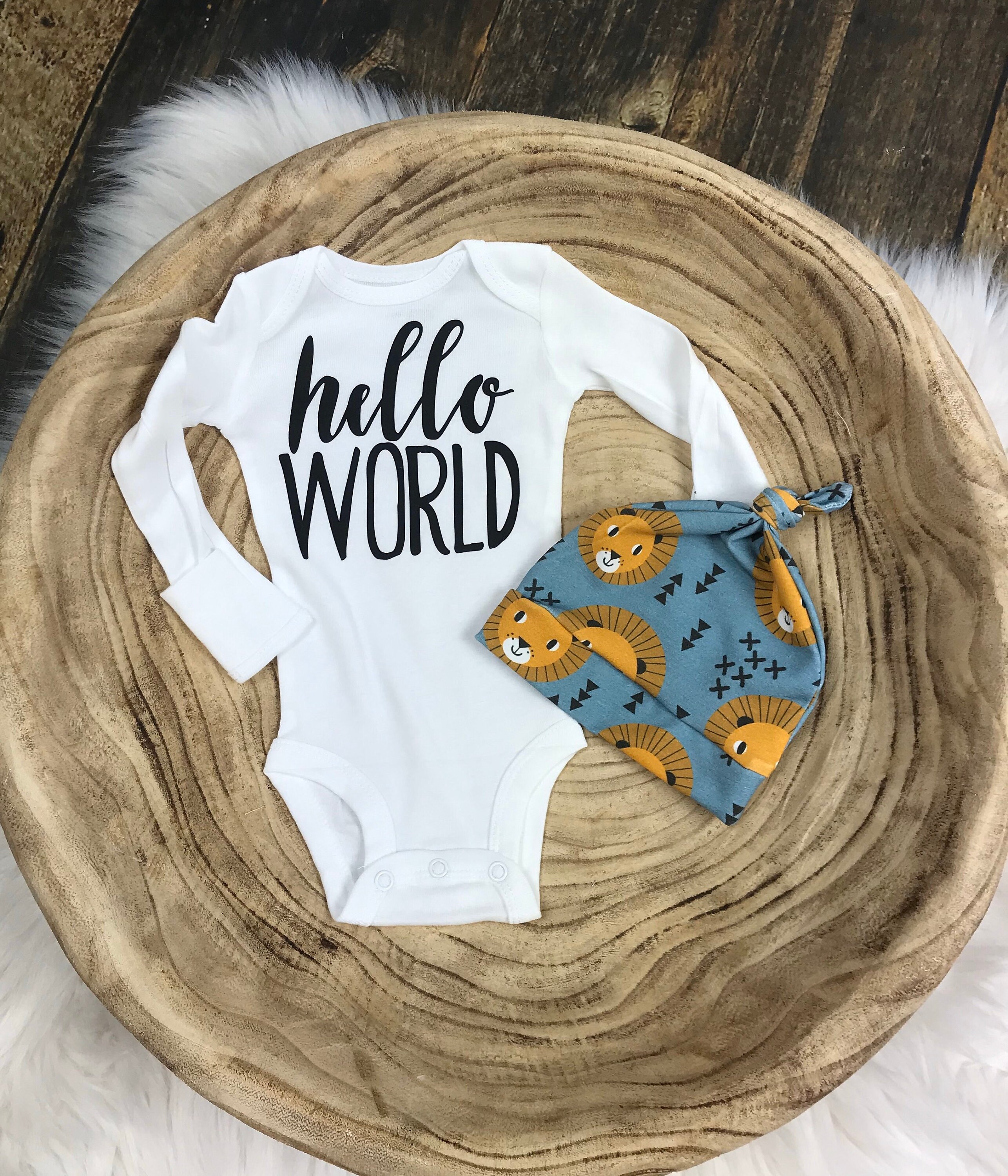 Newborn Coming Home Outfit/hello World/newborn Boy Outfit/modern Baby ...
