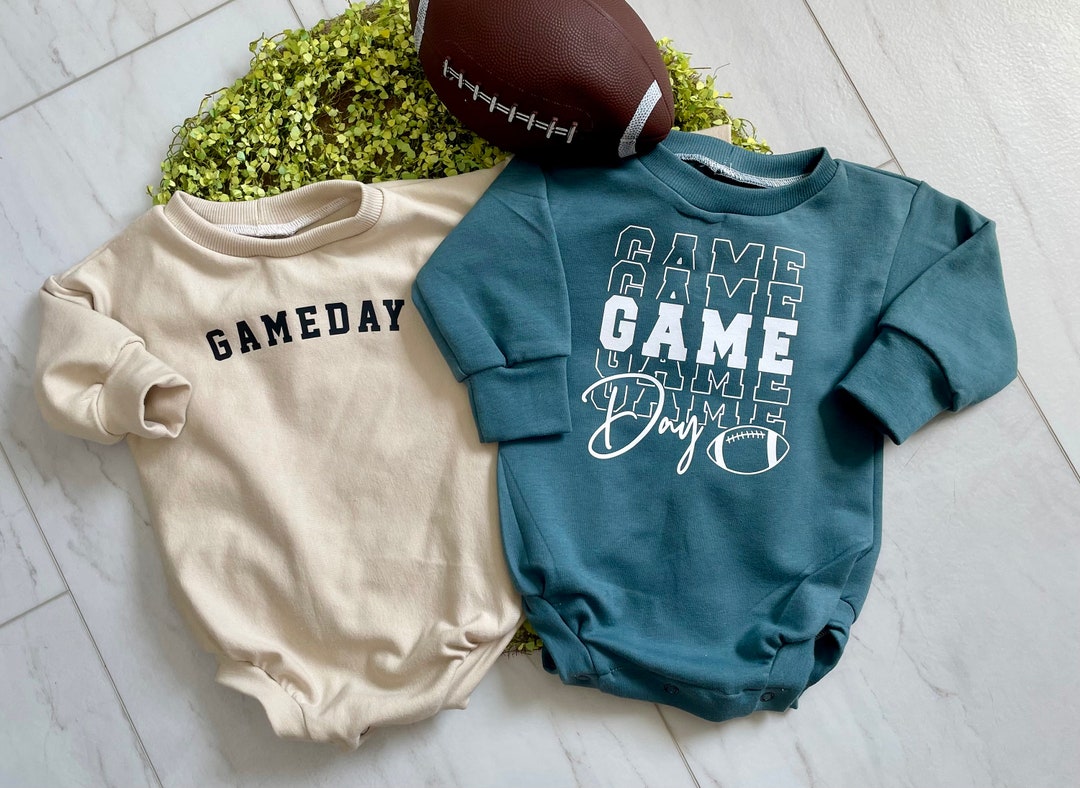 Football Baby Romper/baby Football Sweater/unisex Baby Football Romper ...