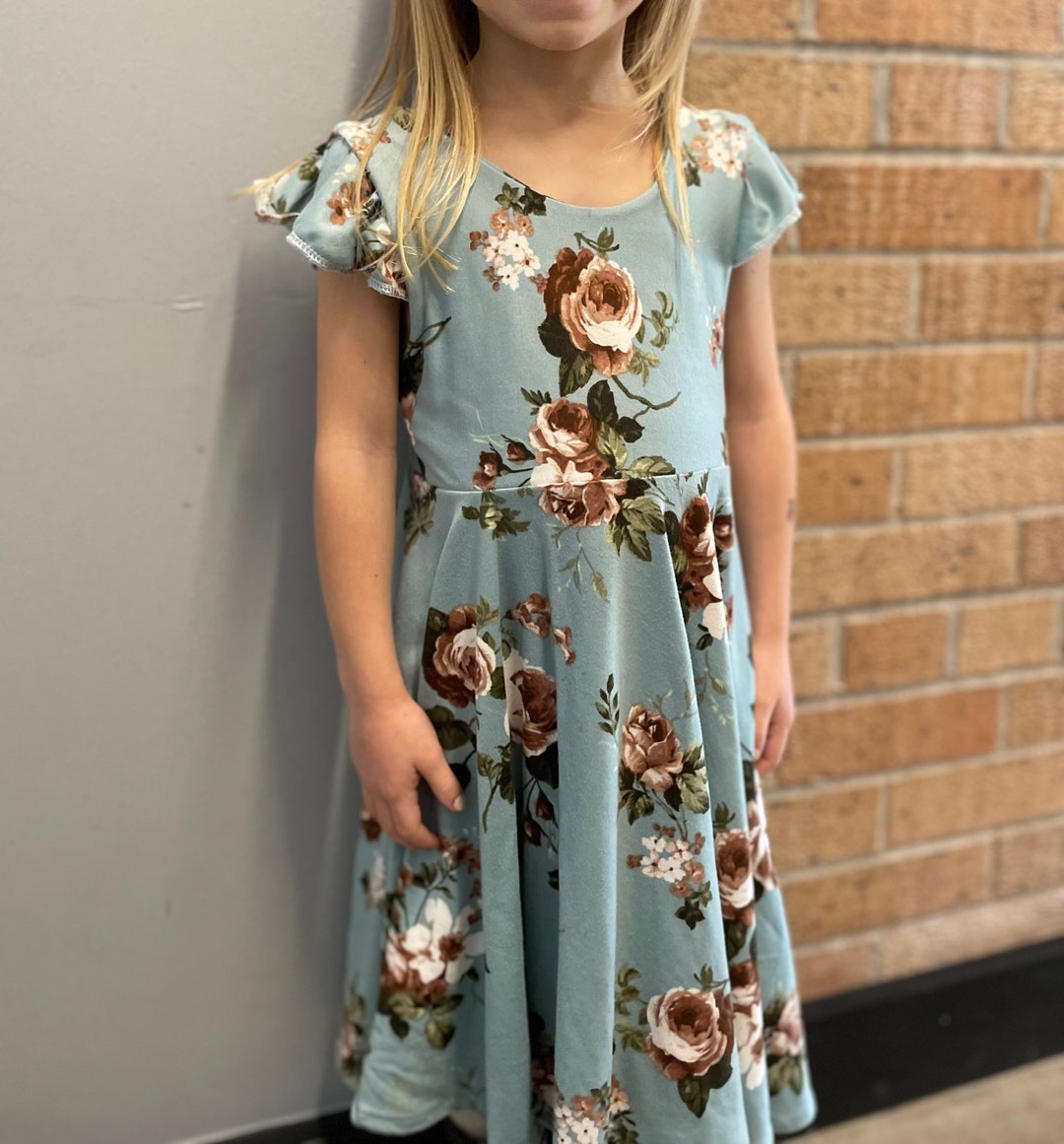 Floral Twirl Dress, Circle Dress, Girl Twirl Dress, Toddler Twirl Dress ...