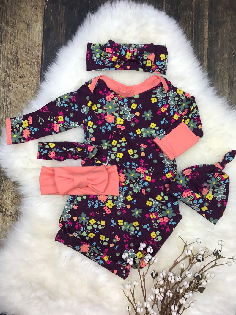 Newborn girl coming home outfit baby girl take home gown in | Etsy