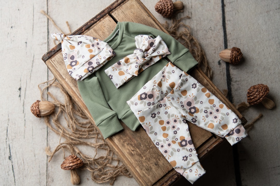 Organic Baby Girl Outfit/newborn Girl/baby Girl Clothes/toddler Girl ...