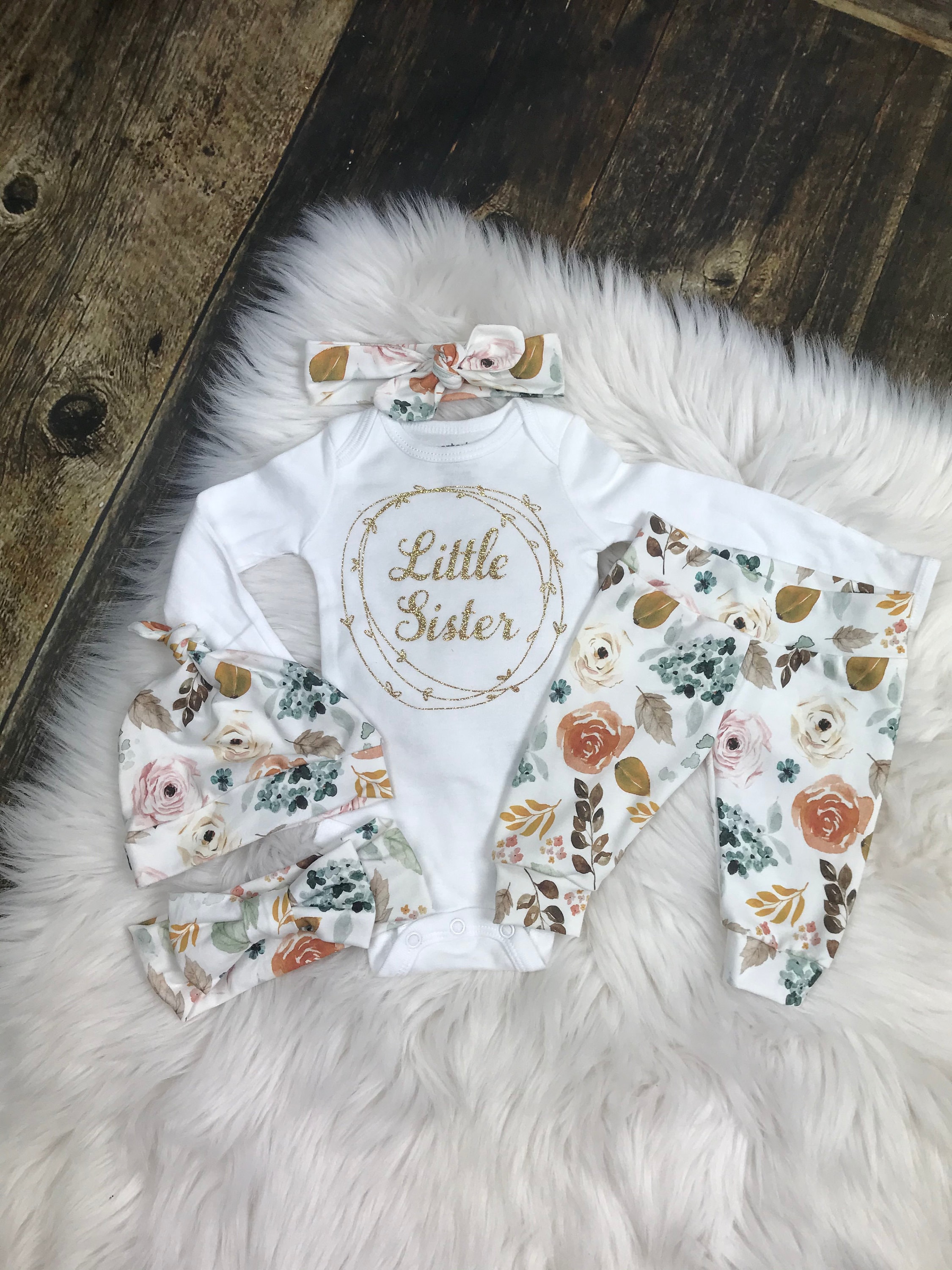 Newborn Girl Coming Home Outfit/Baby Girl outfit in Watercolor | Etsy