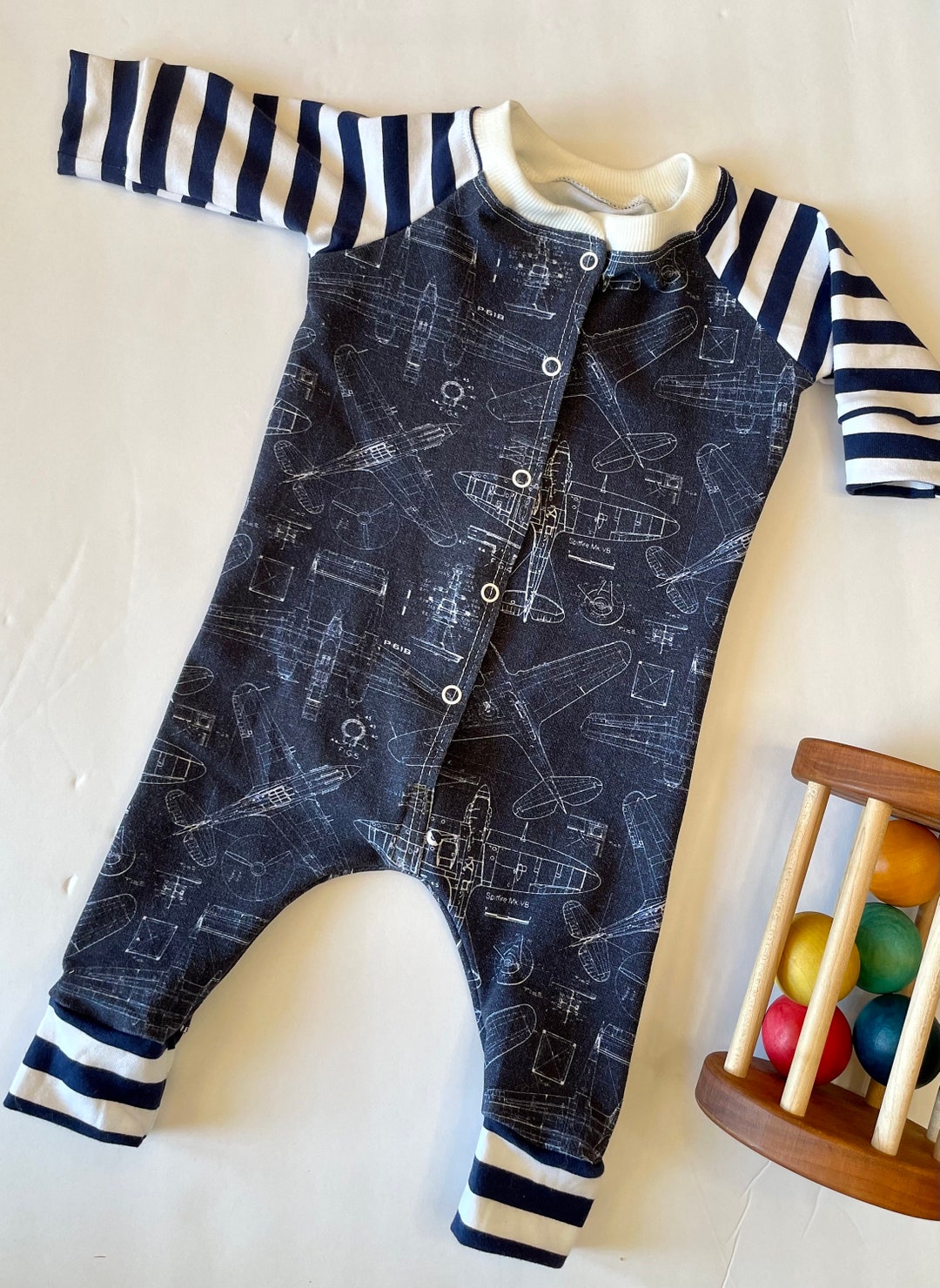 Airplane Baby Romper/aiplane Baby Sleeper/baby Vintage Aircraft Clothes ...