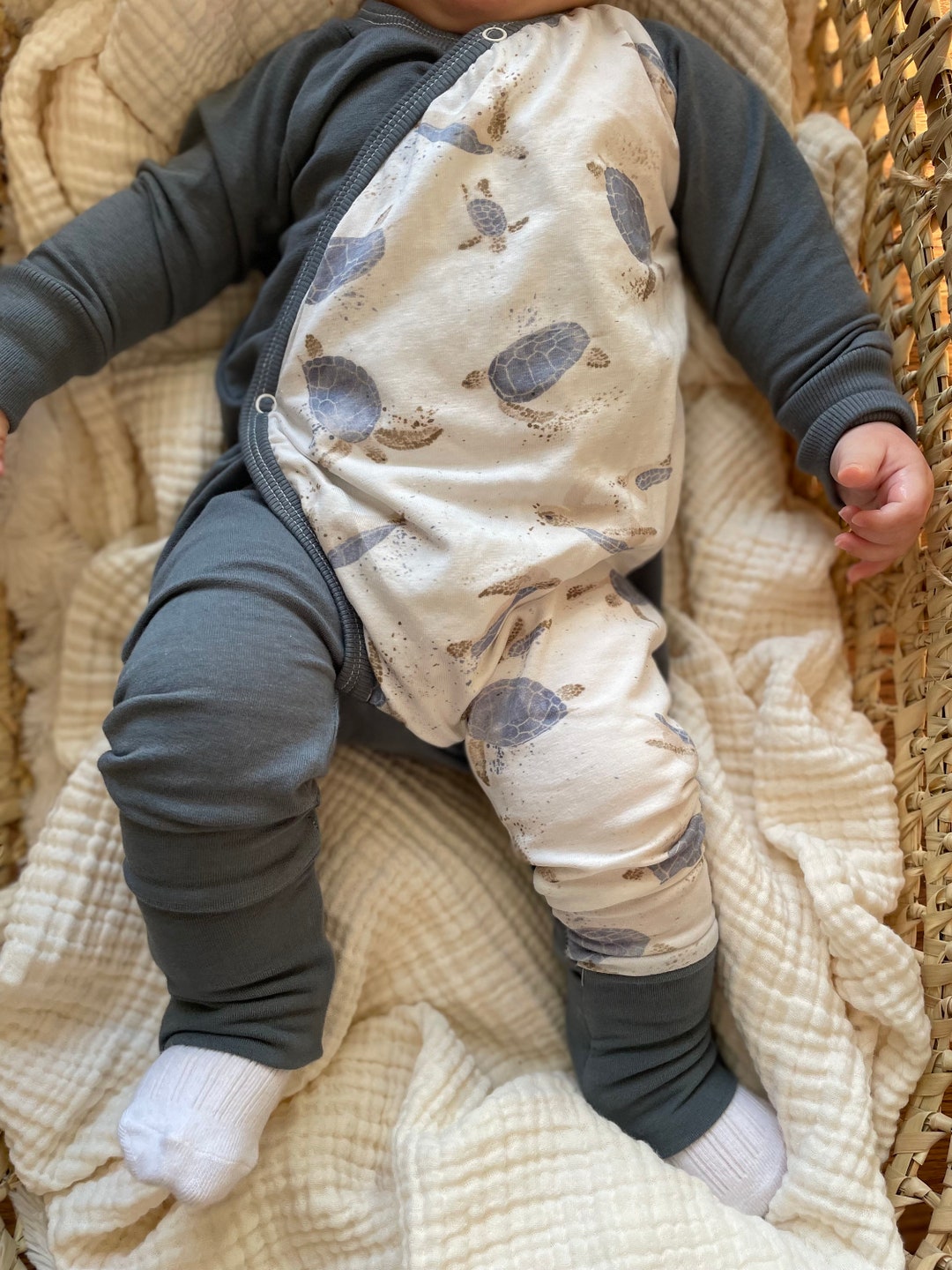 Organic Baby Boy Clothing/newborn Boy Outfit/baby Sea Turtle Outfit/sea ...